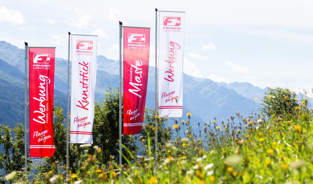 Fahnen & Flaggen bedrucken aus Österreich - Fahnen Gärtner
