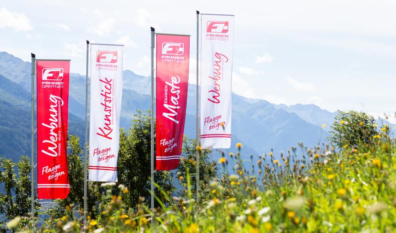 Fahnen & Flaggen bedrucken aus Österreich - Fahnen Gärtner